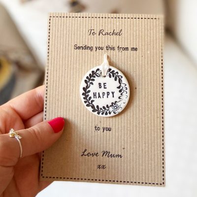 Porcelain be happy token – Amanda Mercer